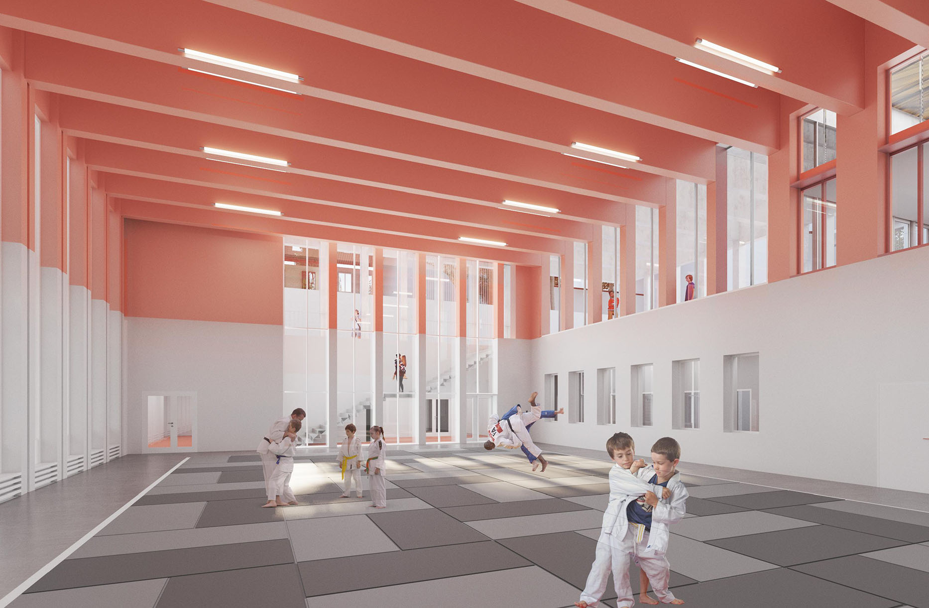 Construction d'un complexe sportif à Vincennes - agence Engasser + associés
