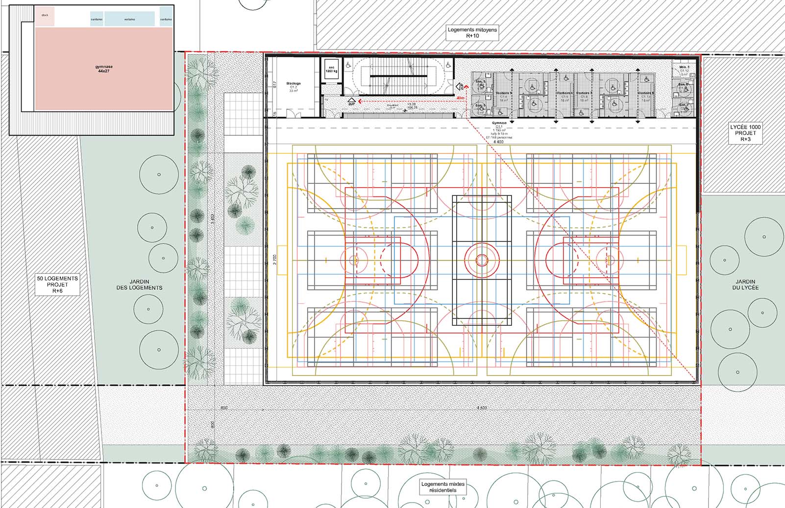 Construction d'un complexe sportif à Vincennes - agence Engasser + associés